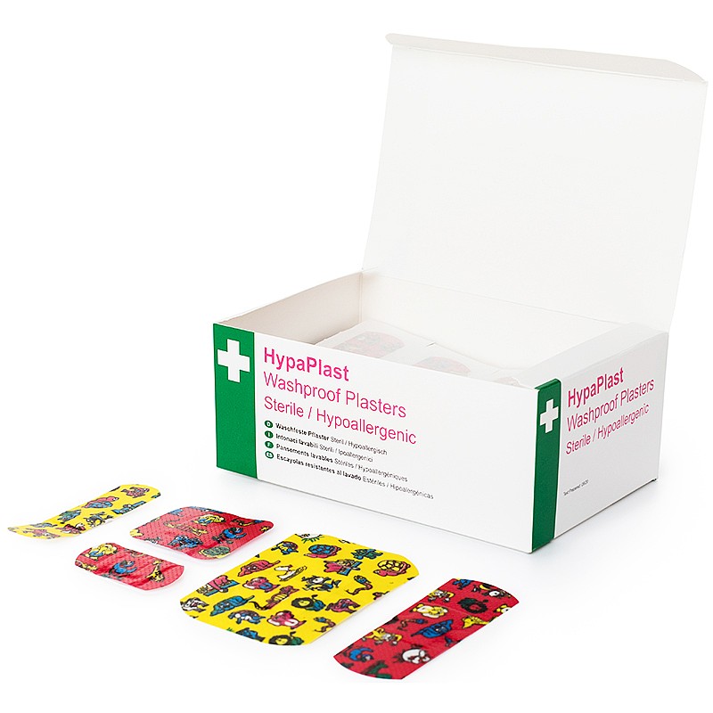 HypaPlast Children's Washproof Plasters Assorted (Pack of 100)